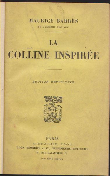 La colline inspirèe - Libri rari - Libri - Libreria Il Mosaico